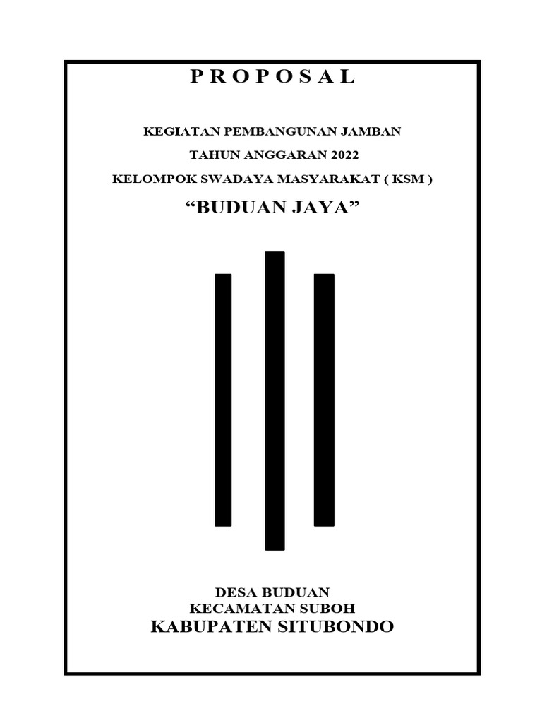 Proposal Jamban KSM Buduan Jaya - Fix | PDF