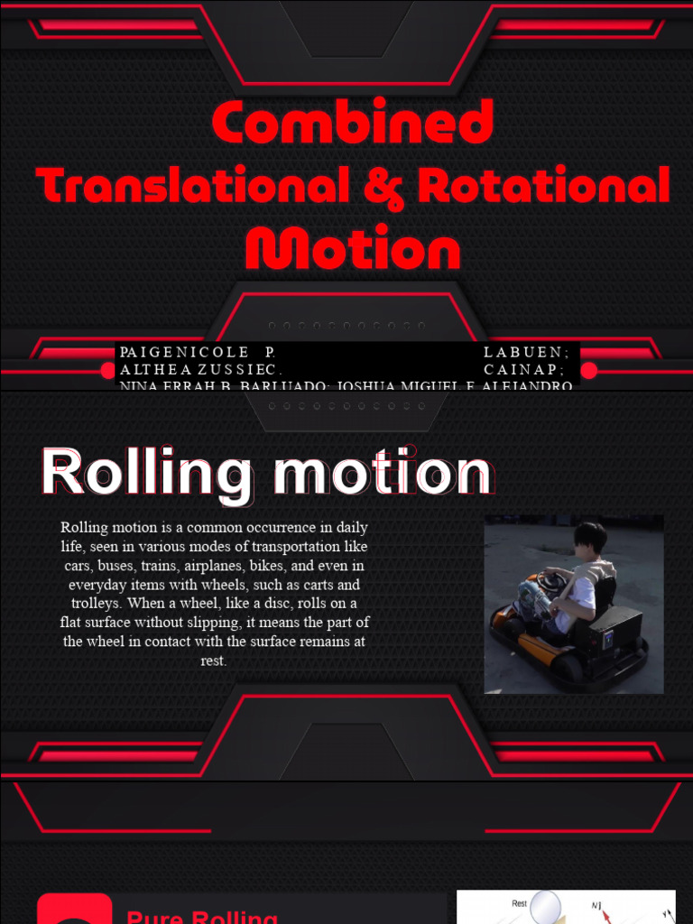 Combined Translational and Rotational Motion | PDF | Rotation Around A ... Combined Translational and Rotational Motion | PDF | Rotation Around A ...