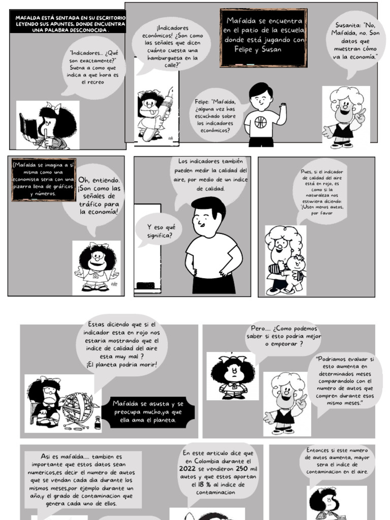 Tira Cómica Con 6 ViñetasAzul y Verde Animales PDF | PDF