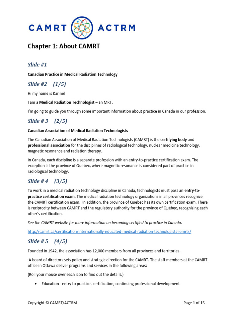 Canadian MRT Practice Module! | PDF | Patient Safety | Health Care
