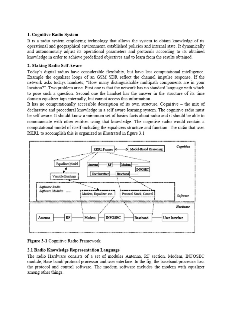 Cognitive Radio Systems Explained | PDF | Cognitive Radio | Software Defined Radio