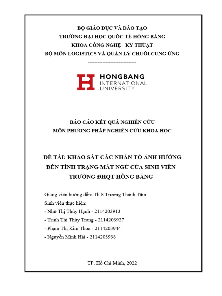 Nhu, Nhu Thi Thuy Hanh C - NG - Nghi - N - C - U - KH | PDF