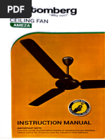 Atomberg Fan User Manual | PDF