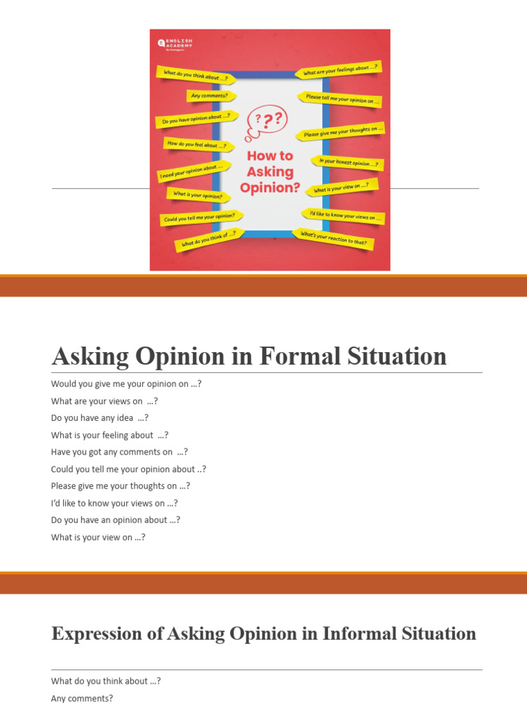 Formal and Informal Opinion Phrases | PDF