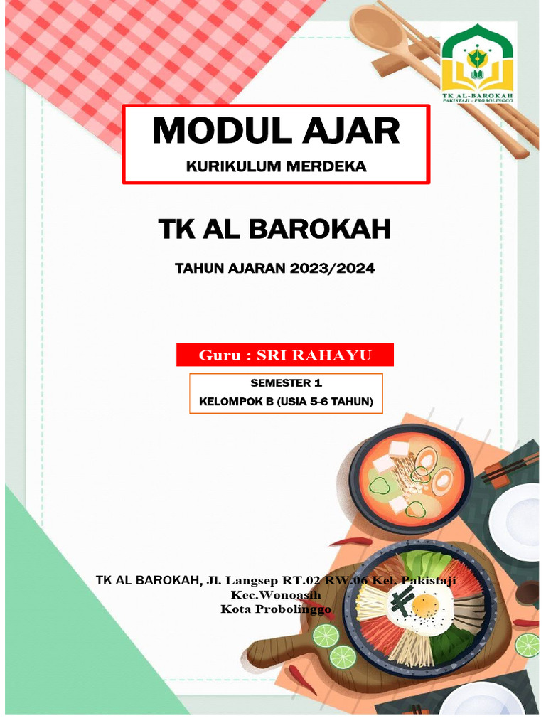 MODUL AJAR Makanan Dan Minuman | PDF