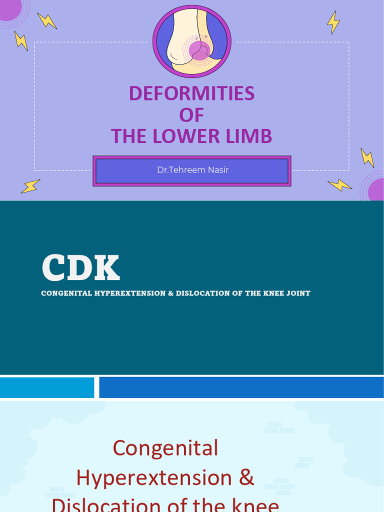 Deformities OF The Lower Limb: DR - Tehreem Nasir | PDF | Foot | Hip
