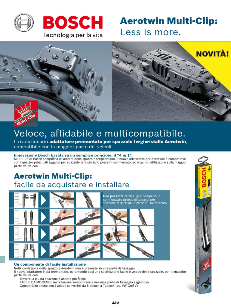 Catalogo Spazzole Tergi Bosch | PDF | Transport | Vehicle Industry