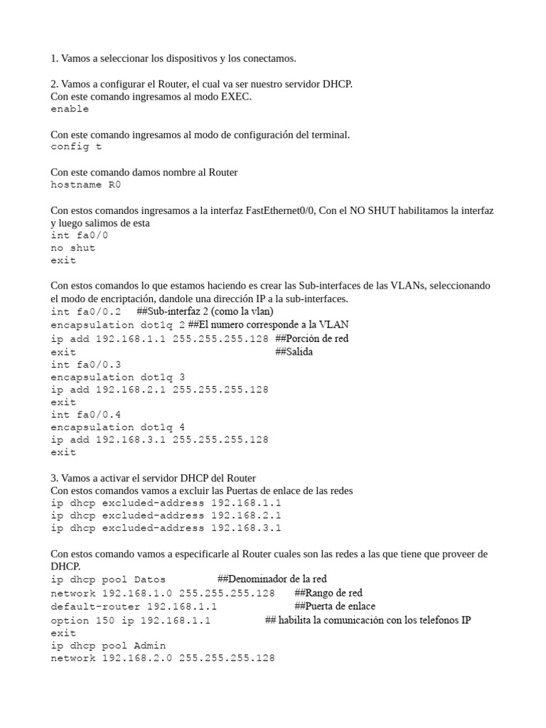 Programar Router Voip | PDF | Dirección IP | Enrutador (Computación)