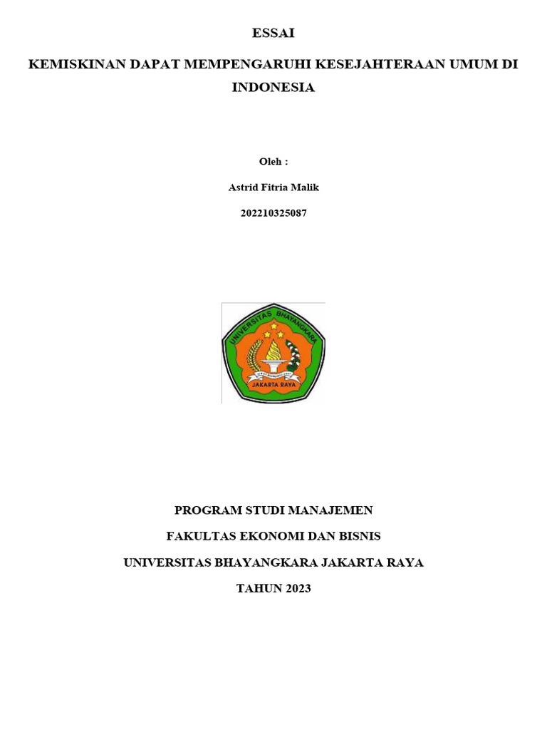 Essai Kewarganegaraan - Astrid Fitria Malik - 202210325087 | PDF ...