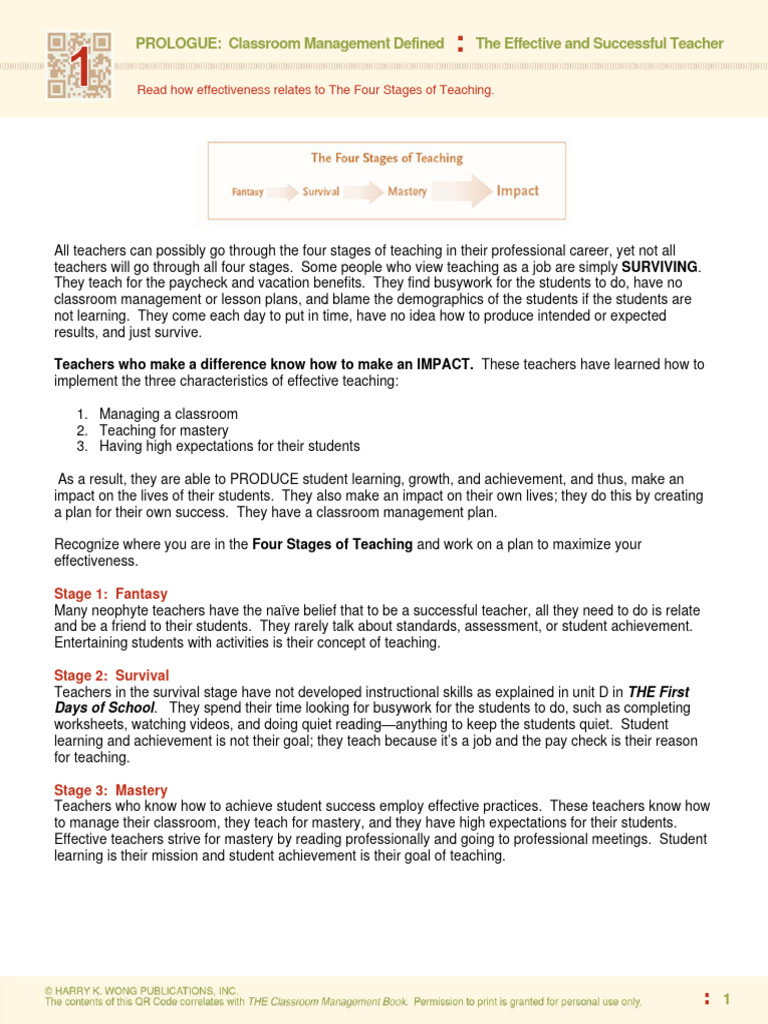 1 Stages of Teaching | PDF
