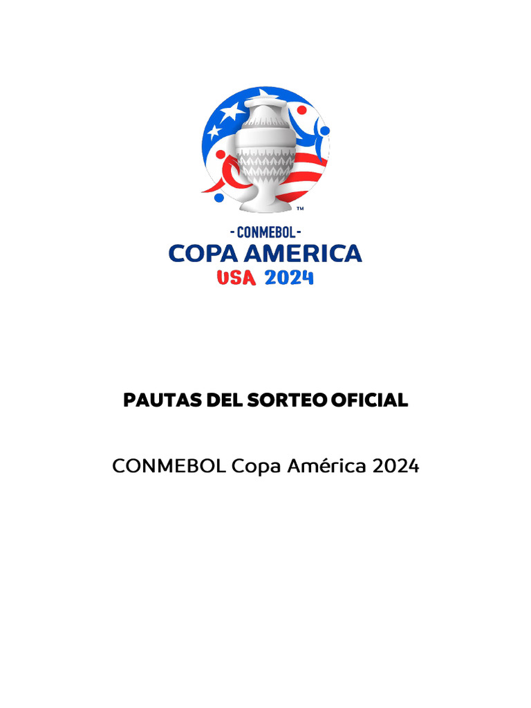 CONMEBOL Copa America 2024 Pautas Del Sorteo Oficial v13 | PDF