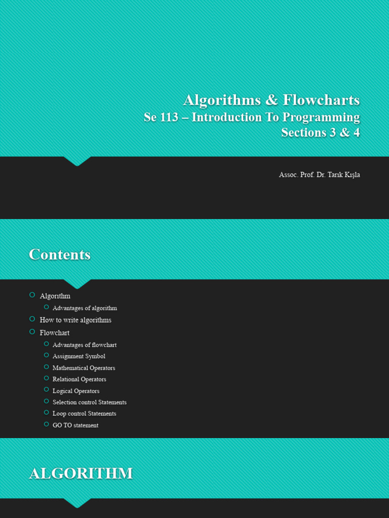 Lecture03 Algorithms Flowcharts | PDF | Algorithms | Computer Program Lecture03 Algorithms Flowcharts | PDF | Algorithms | Computer Program