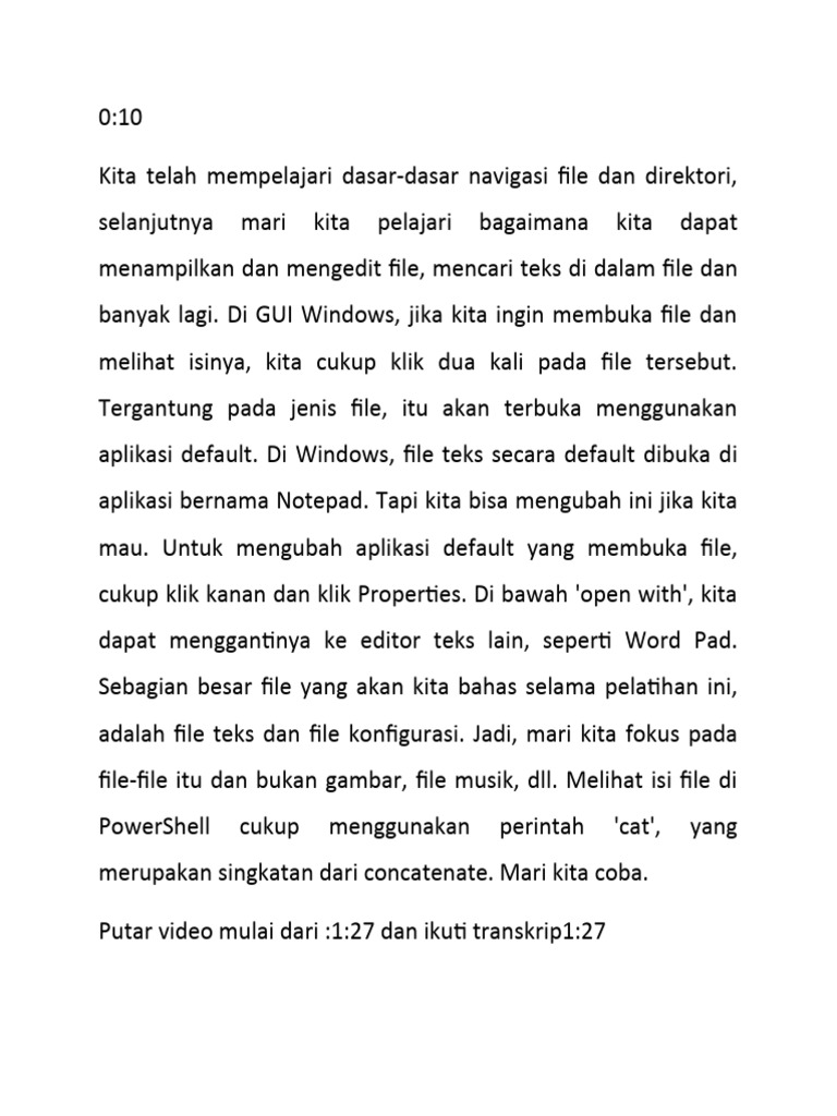 Windows Menampilkan Isi File | PDF