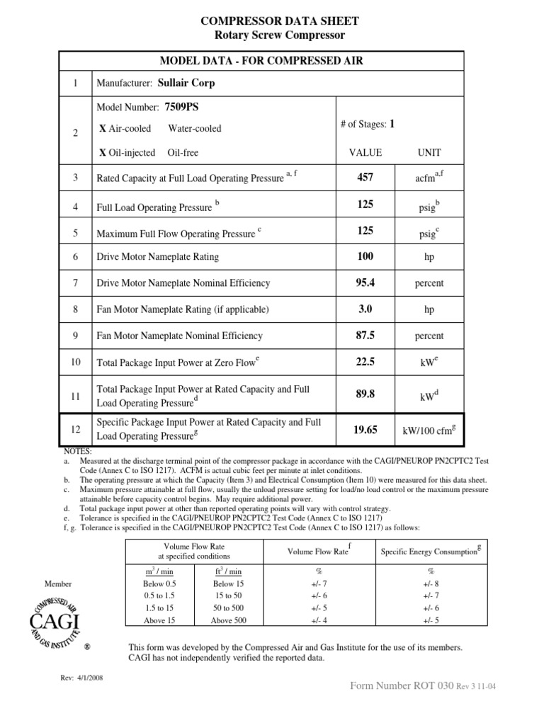 Cagi Data Sheets 7509ps Ac 20080401 | PDF | Energy Technology ...
