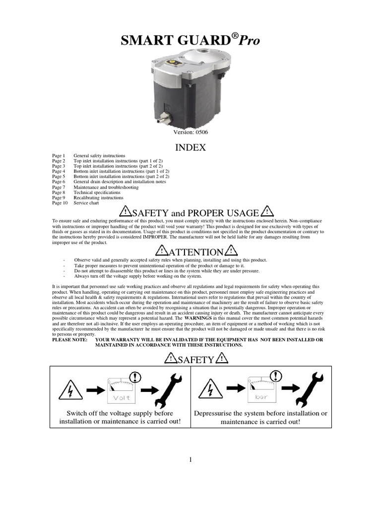 Air Purge Smart Guard Pro 3003eng | PDF | Pipe (Fluid Conveyance ...