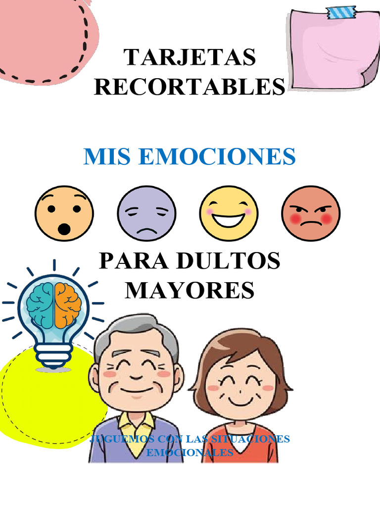 TARJETAS RECORTABLES - Mis Emociones - Adultos | PDF | Las emociones | Sicología