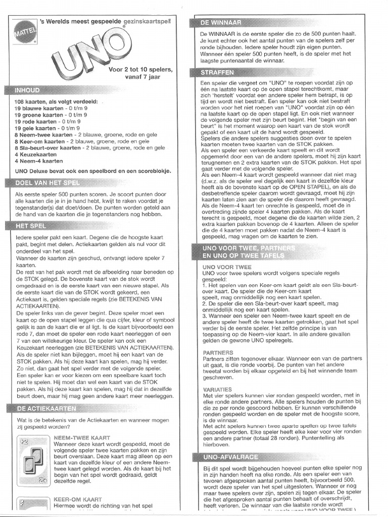 Handleiding UNO | PDF