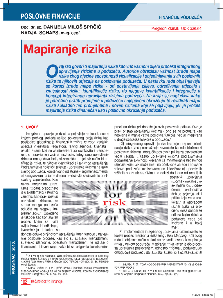Mapiranje Rizika | PDF