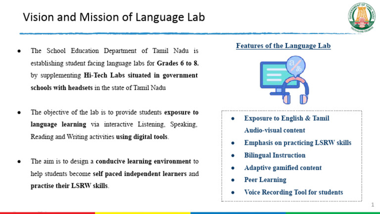 Introduction To Mozhigal Vision For Language Lab | PDF