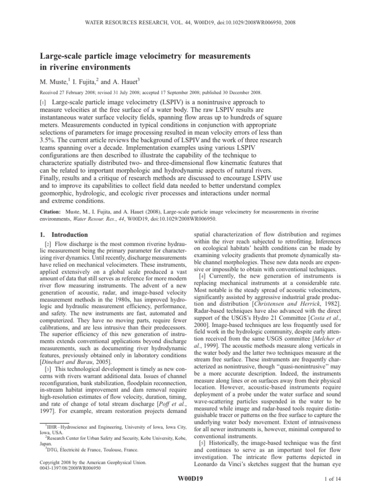 Water Resources Research - 2009 - Muste - Large Scale Particle Image ...
