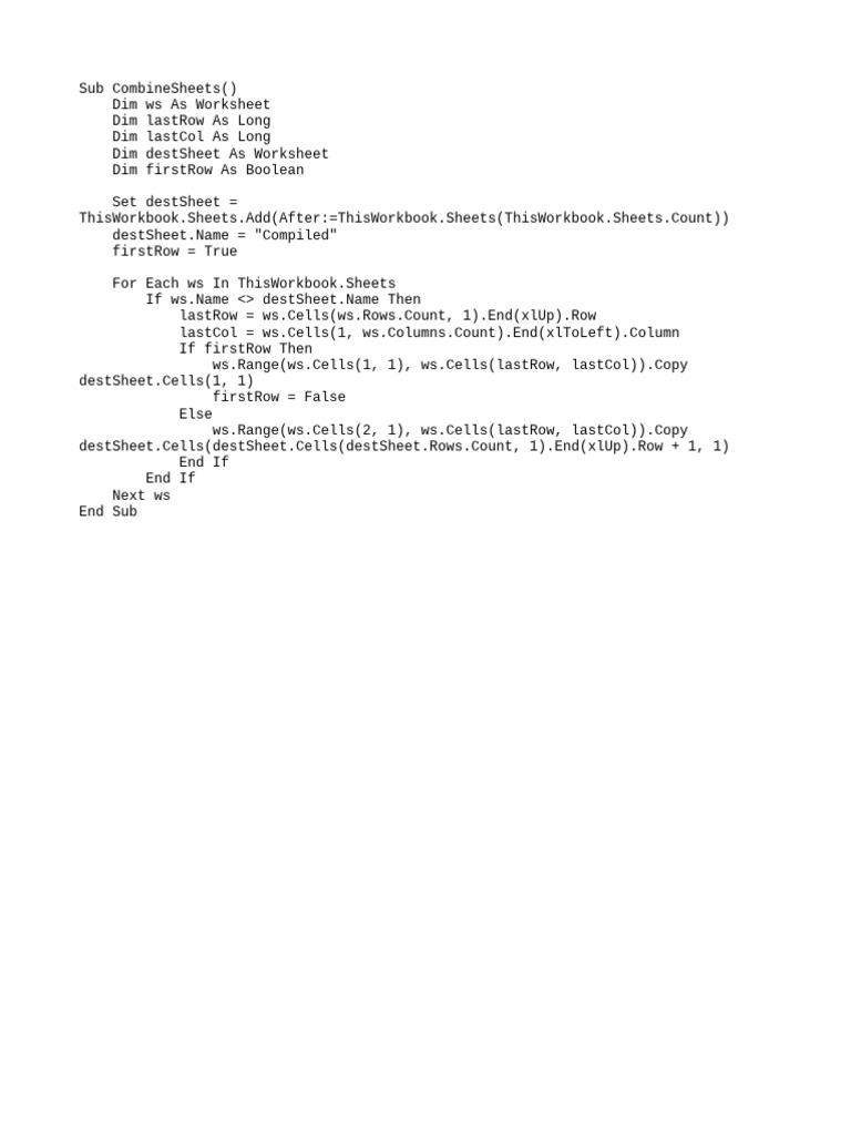 Compile All Sheets in Same Work Book | PDF | Teaching Methods ...