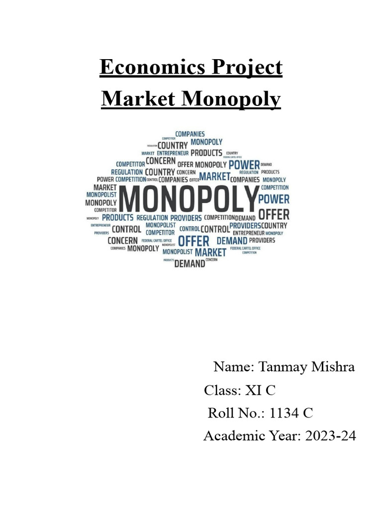 Economics Project | PDF | Monopoly | Opec