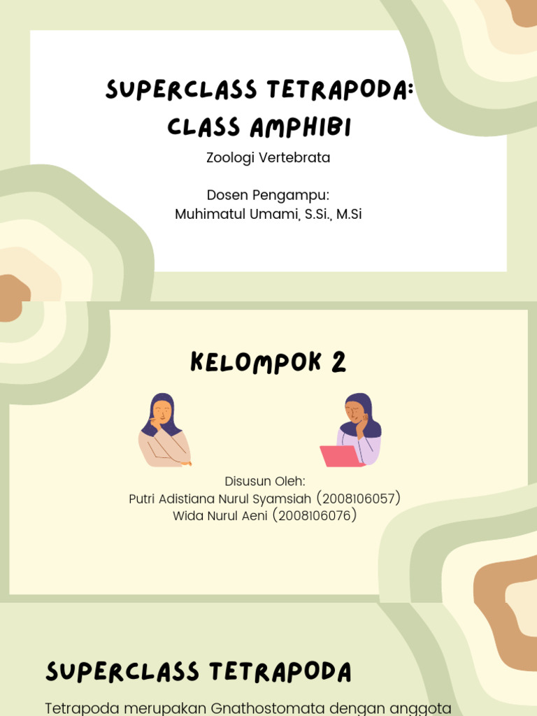 Superclass Tetrapoda (Class AMPHIBI) Kelompok 2 | PDF | Kesehatan Holistik | Sains & Matematika