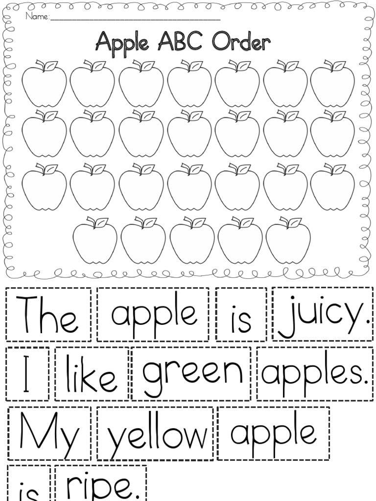 Apple ABC Order Sheet | PDF | Career & Growth