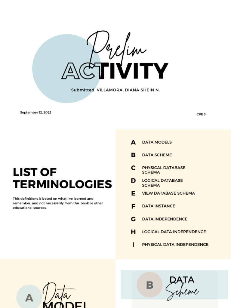 Prelim Activity | PDF | Databases | Database Schema