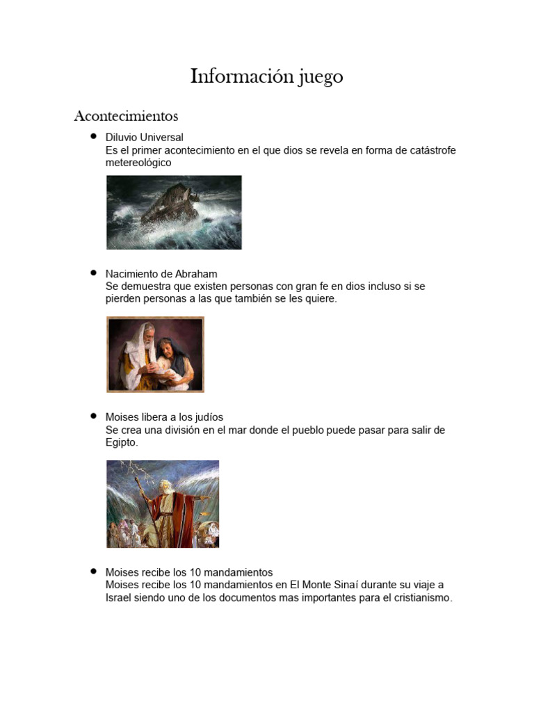 Acontecimientos Bíblicos Clave | PDF