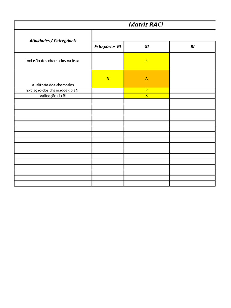 Modelo Matriz RACI | PDF