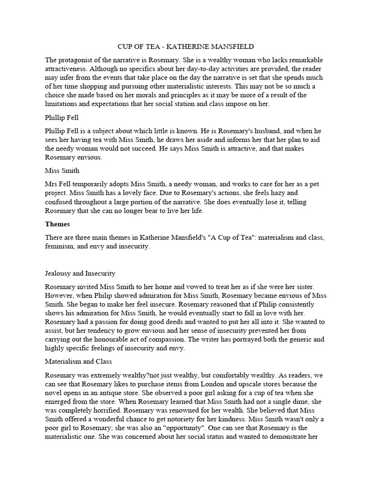 Cup of Tea | Download Free PDF | Jealousy | Envy