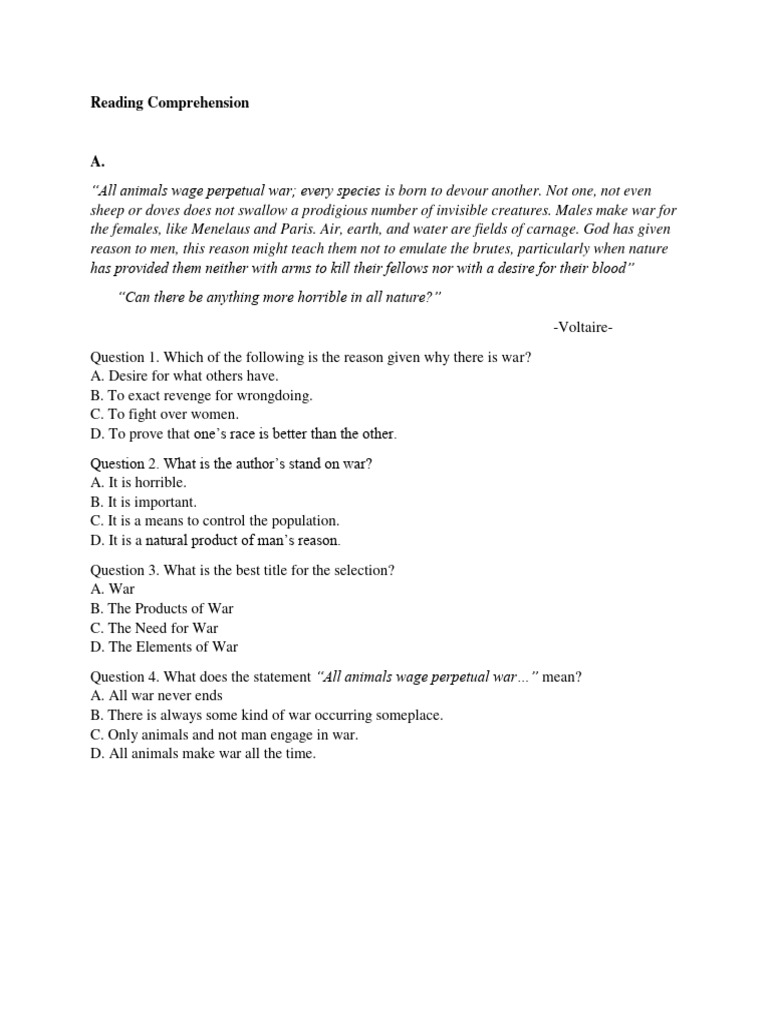 Reading Comprehension | PDF | Coagulation | Cancer