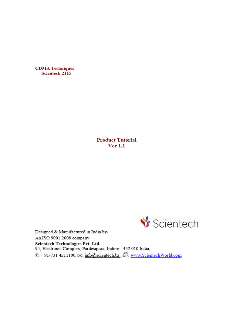Scientech 2115 | PDF | Channel Access Method | Cellular Network