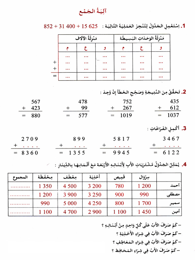 الابوع 3 رياصيات س3-1-2 | PDF