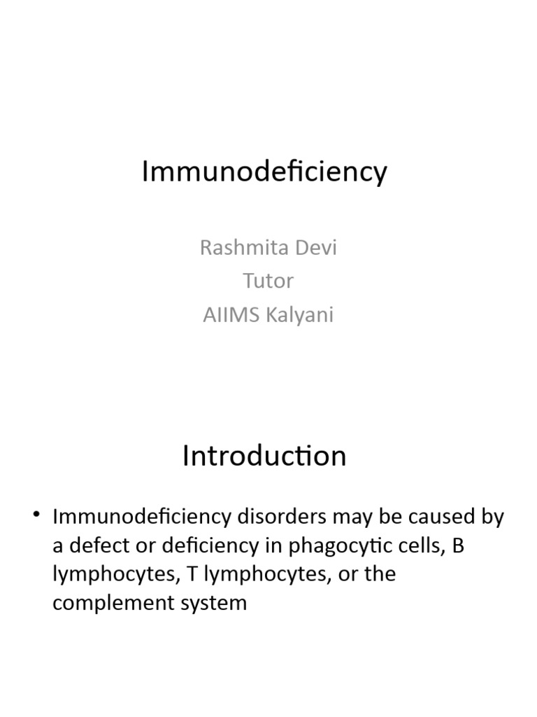 Immunodeficiency Disorders | PDF | Immunodeficiency | Immune System