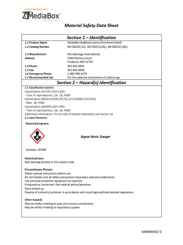 MediaBox Buffered Listeria Enrichment | PDF | Labor Relations | Workplace
