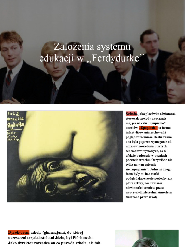 Ferdydurke Prezentacja | PDF