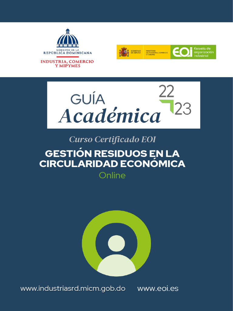 Guia-Academica EOI MICM Gestion-Residuos-v3 | PDF | Residuos | Evaluación del ciclo de vida