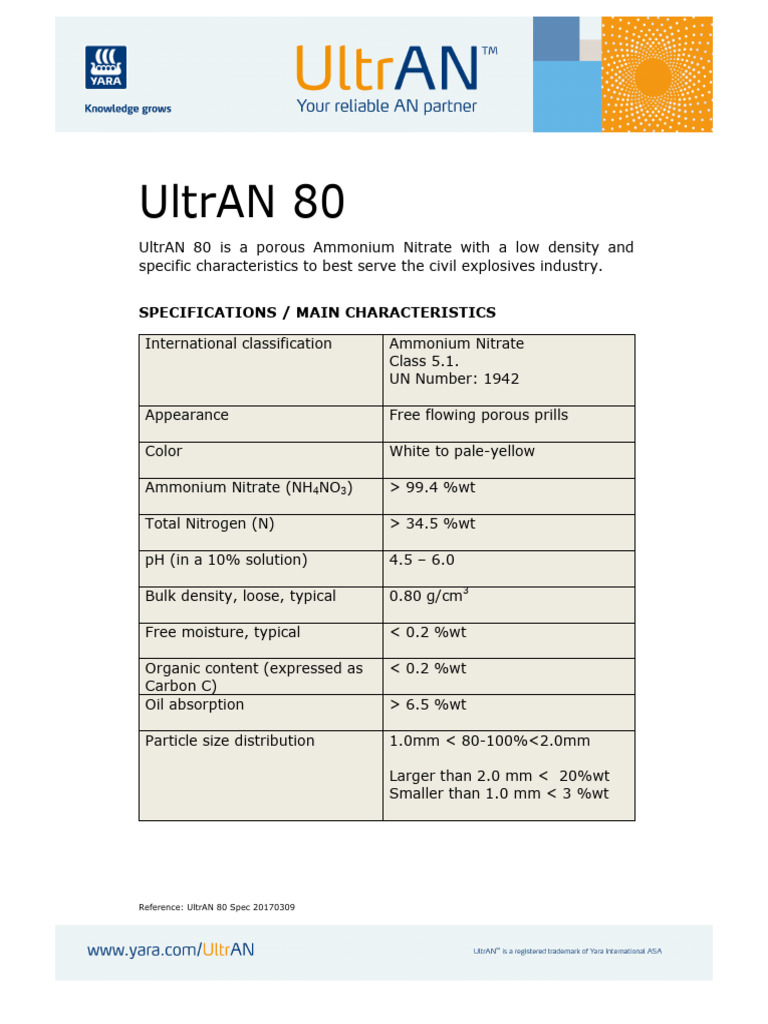 Specifications UltrAN 80 20170309 KP | PDF