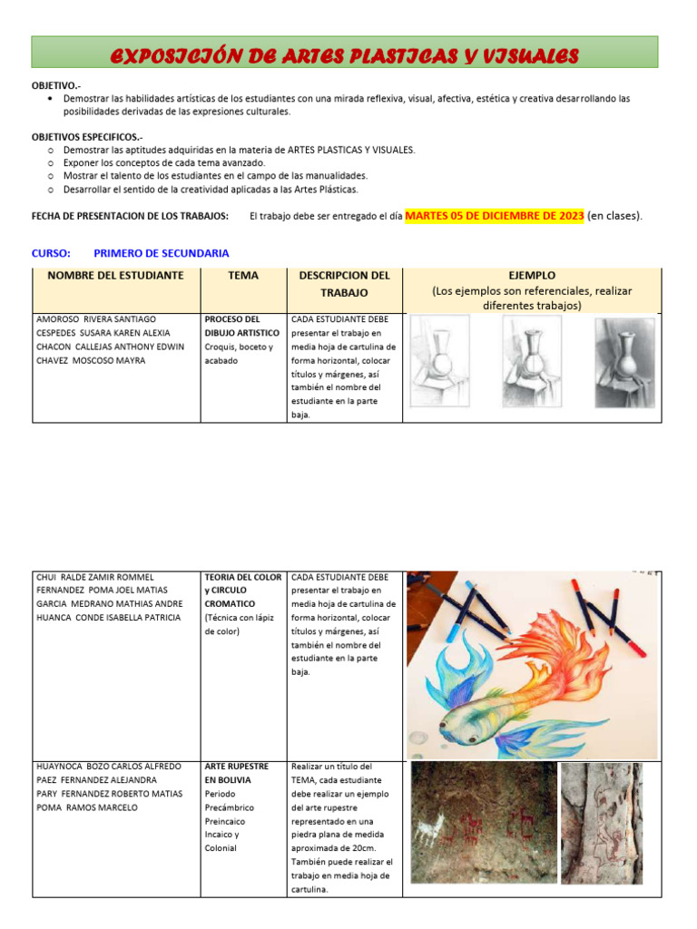 01 Exposicion 1ro Secundaria | PDF