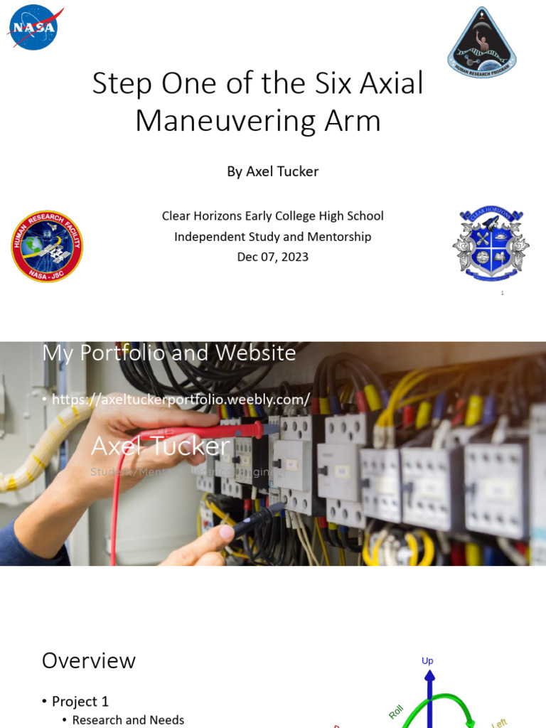 Six Axial Maneuvering Arm Overview | PDF | Electric Motor | Power Supply