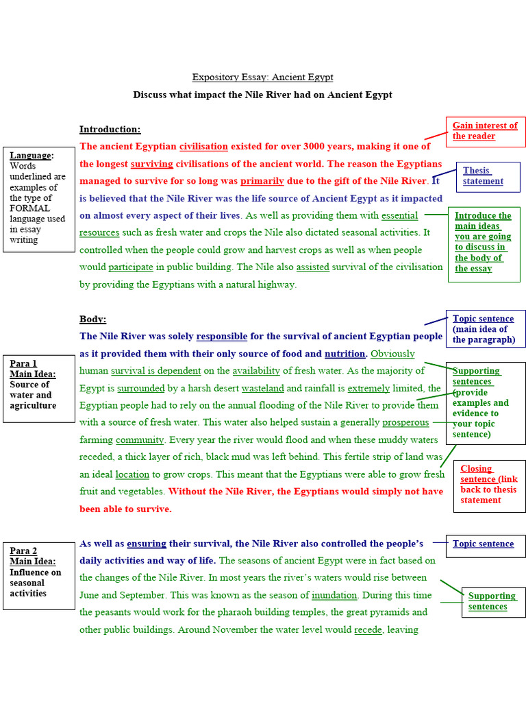 writing an essay - egypt | PDF | Ancient Egypt | Nile