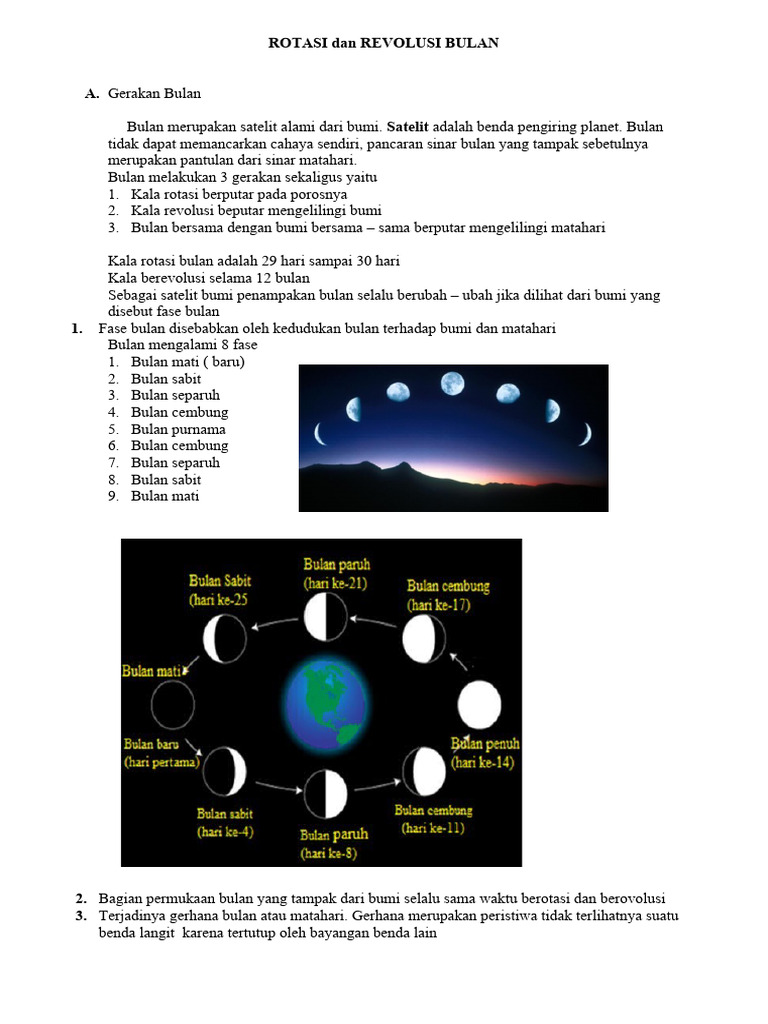 ROTASI Dan REVOLUSI BULAN | PDF