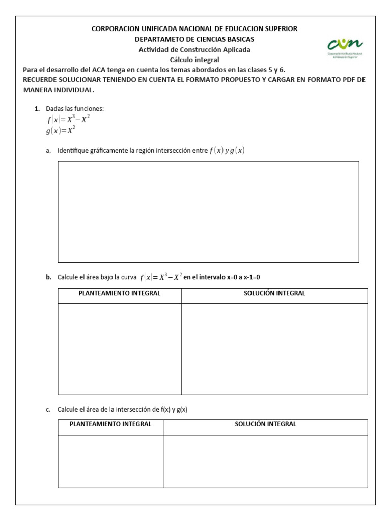 Aca 3 - Cálculo Integral | PDF