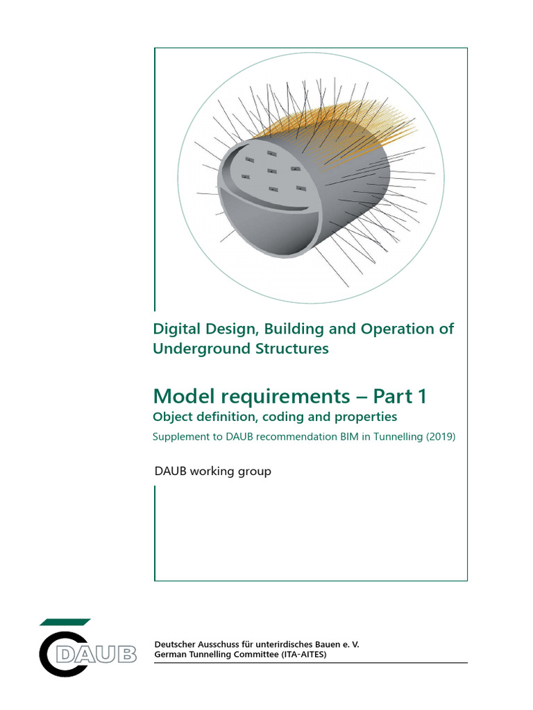 2020-11 DAUB BIM Im Untertagebau Modellanforderungen T1 en | PDF | Building Information Modeling ...