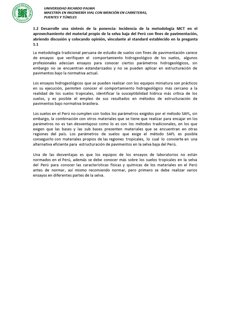 Pregunta 1.2 - Tecnologia MCT | PDF