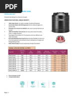 Sintex Water Tank Specifications Guide | PDF | Ultraviolet | Water