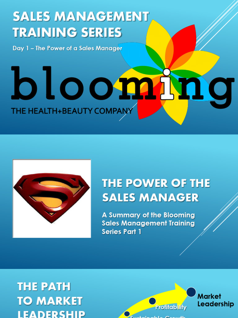 Blooming Sales Management Training Series Days 1 To 4 | PDF | Sales ...