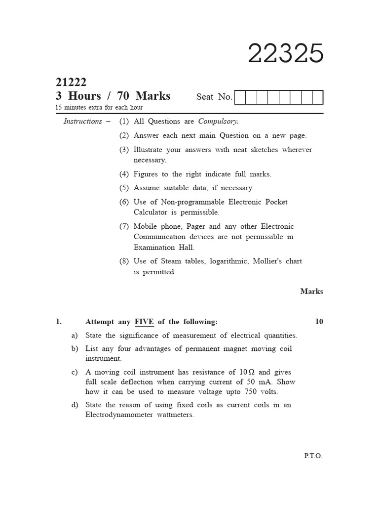 MSBTE Summer 2023 Model Answer Paper | PDF | Electrical Engineering ...